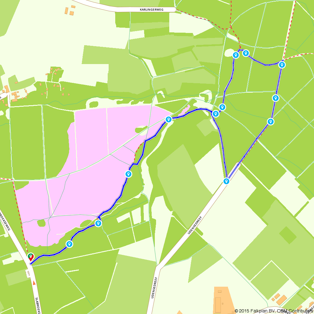 Rolstol route Maashorst (via cycle path) - Uden - Hiking route | Route.nl