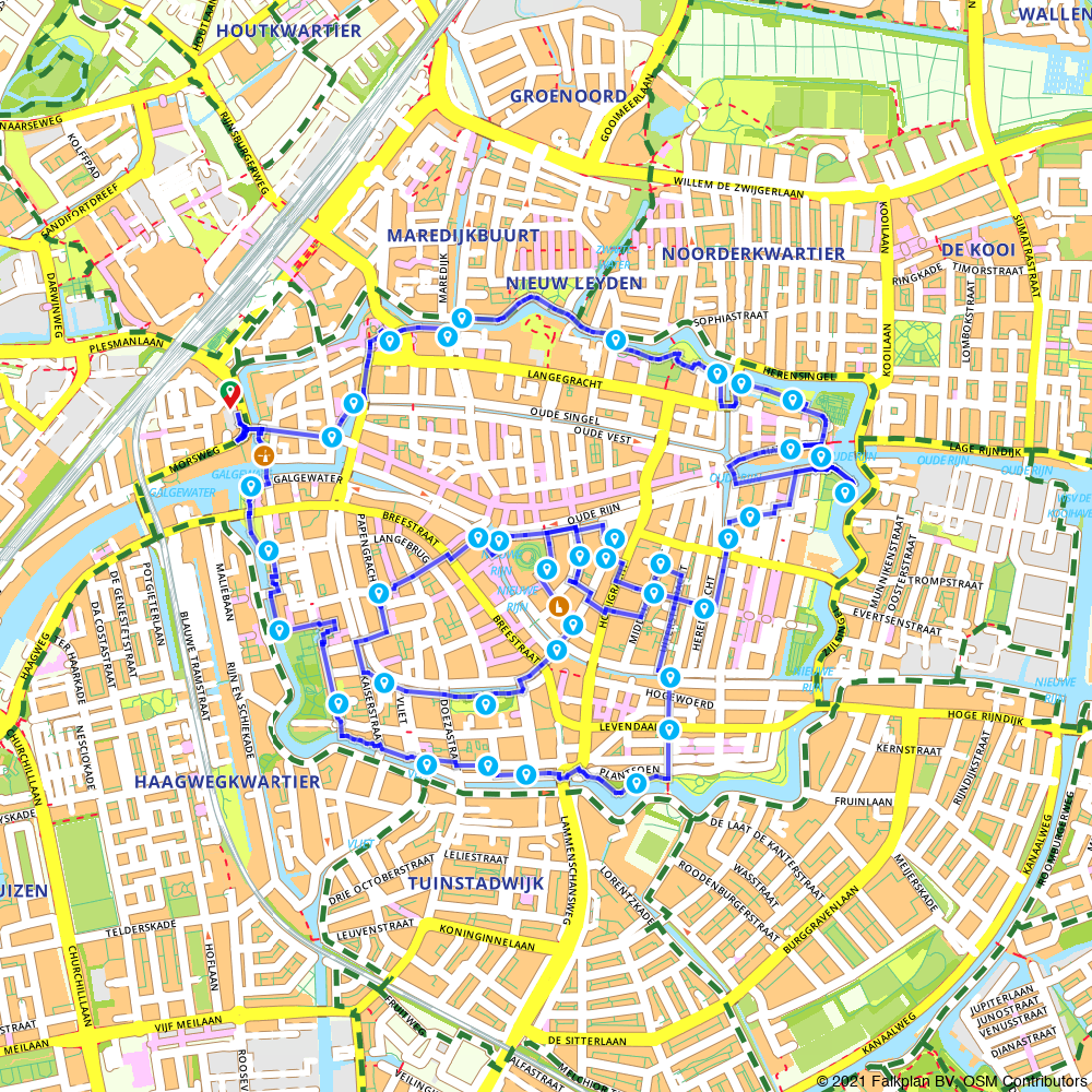 OVC Leiden On step! - Leiden - Hiking route | Route.nl