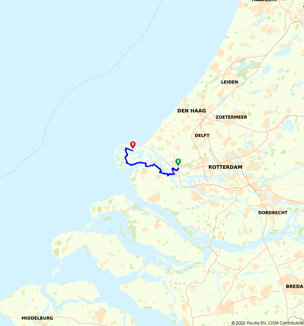 Dutch islands - Maassluis - Cycling route | Route.nl