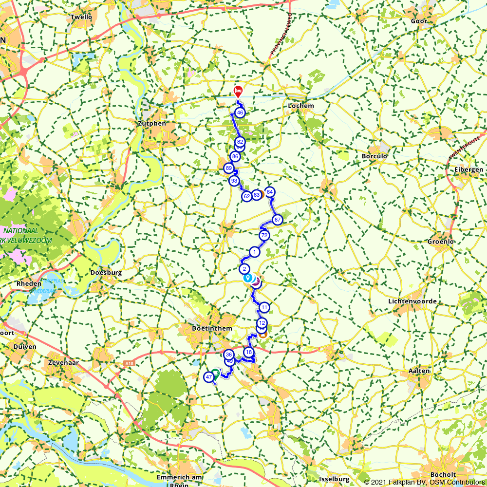 Stage 5 Cycle path - Pieterpad - Montferland - Cycling route | Route.nl