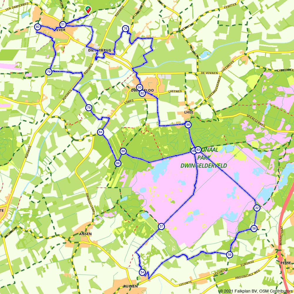 Tour of Diever, Dwingeloo and Dwingelderveld - Westerveld - Cycling ...