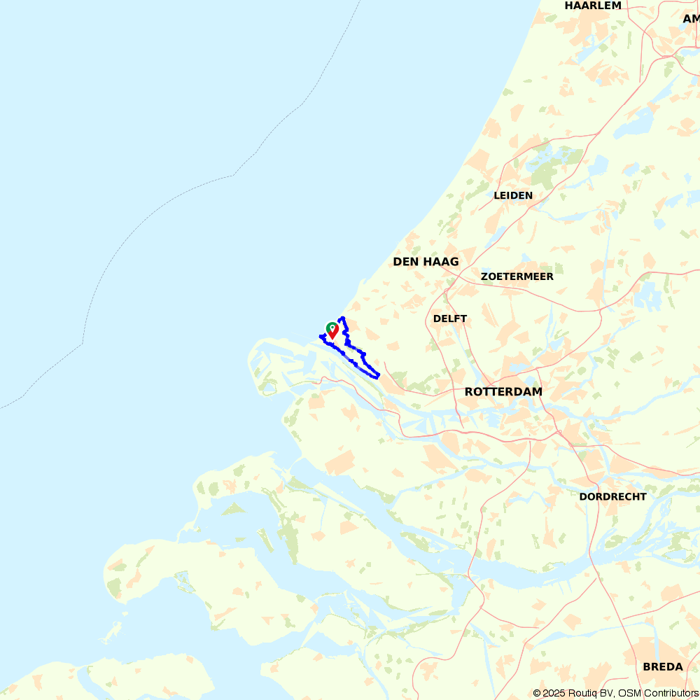 Cycling through nature at Hoek van Holland - Rotterdam - Cycling route ...