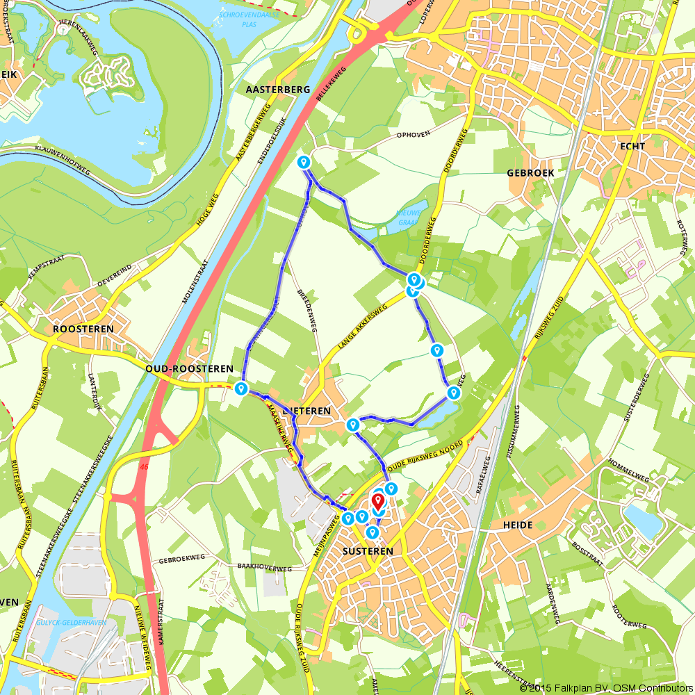 247034 Route through Echt-Susteren