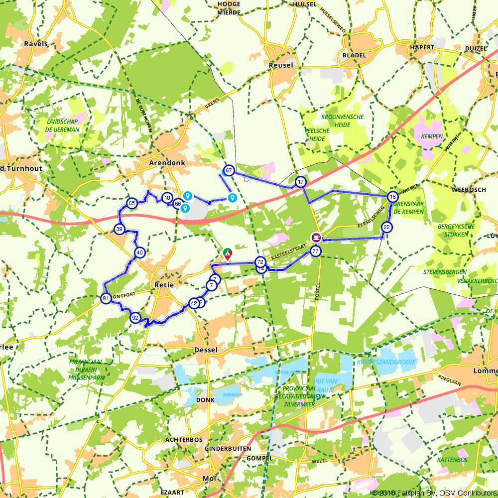 Tour of Postel via Retie - Retie - Cycling route | Route.nl