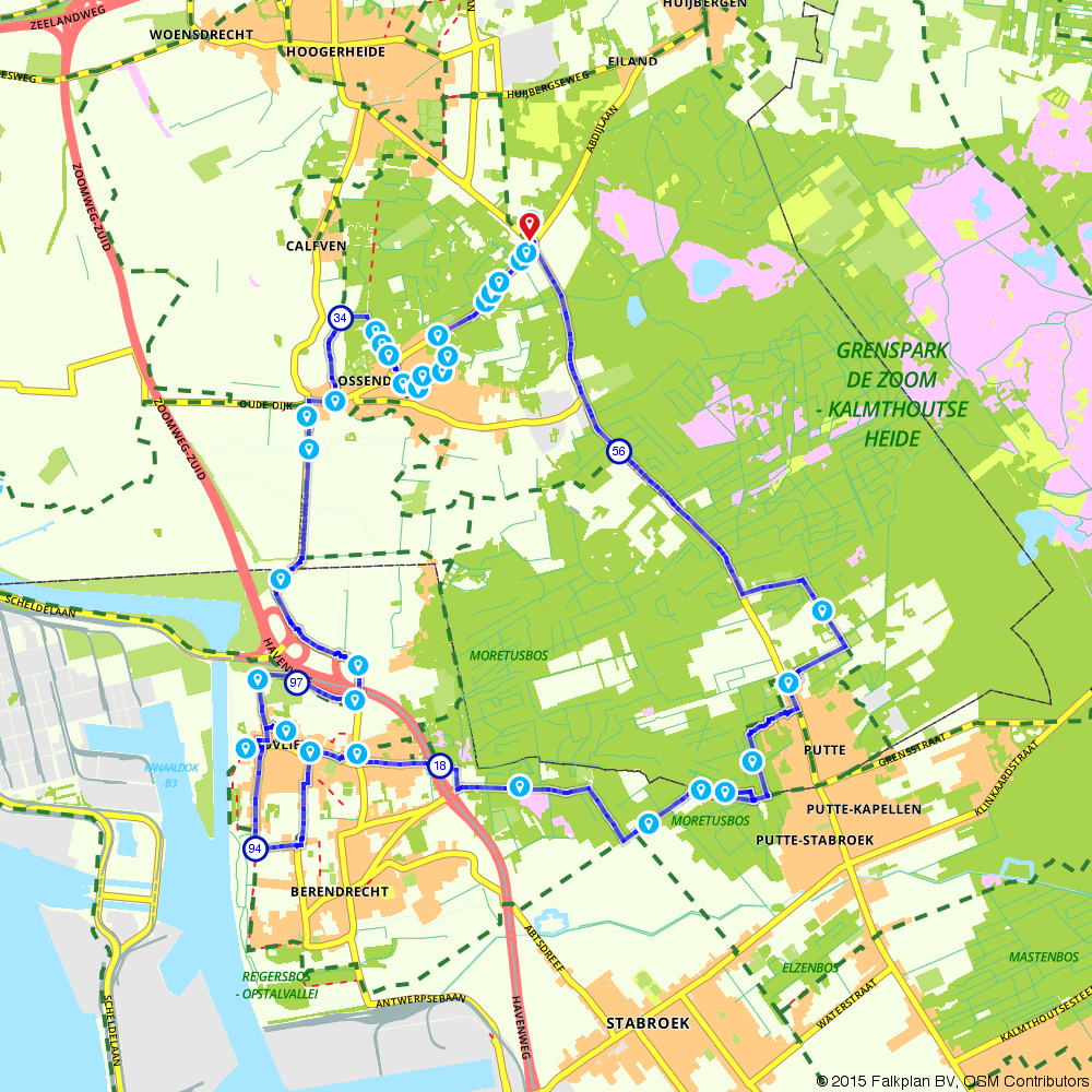 Van Stabroek naar Woensdrecht - Woensdrecht - Fietsroute | Route.nl
