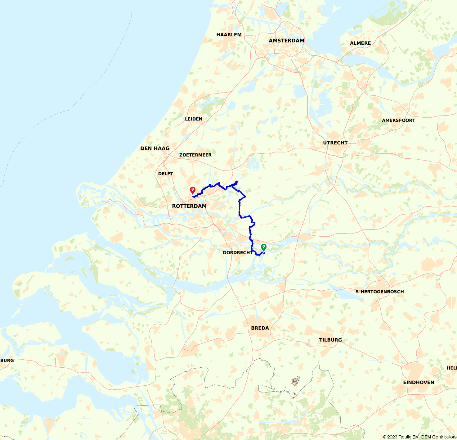 Routiq - 2493123 from the Knotwilg to rotterdam