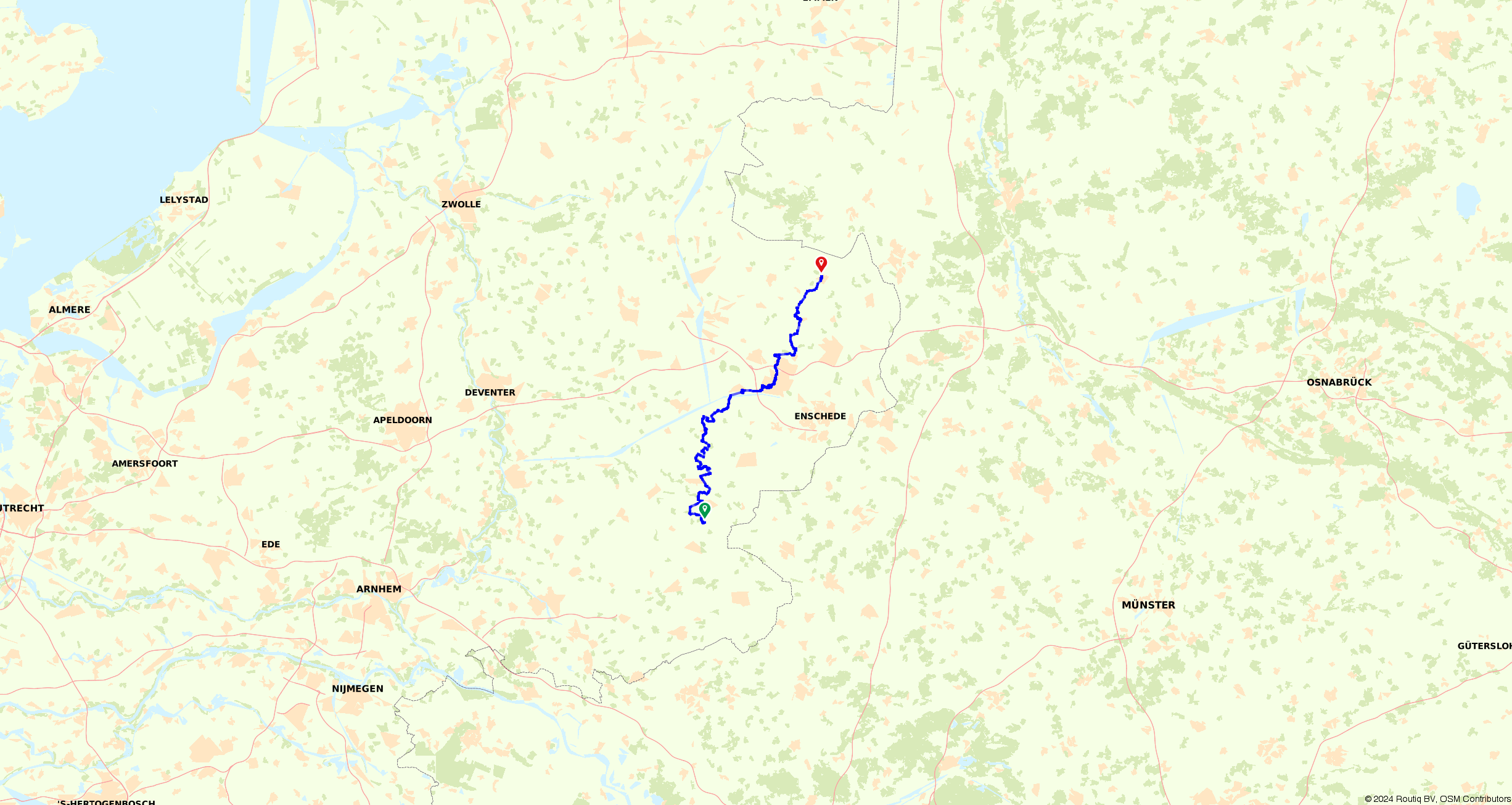 2015 Day 3 Eibergen to Ootmarsum - Berkelland - Cycling route | Route.nl