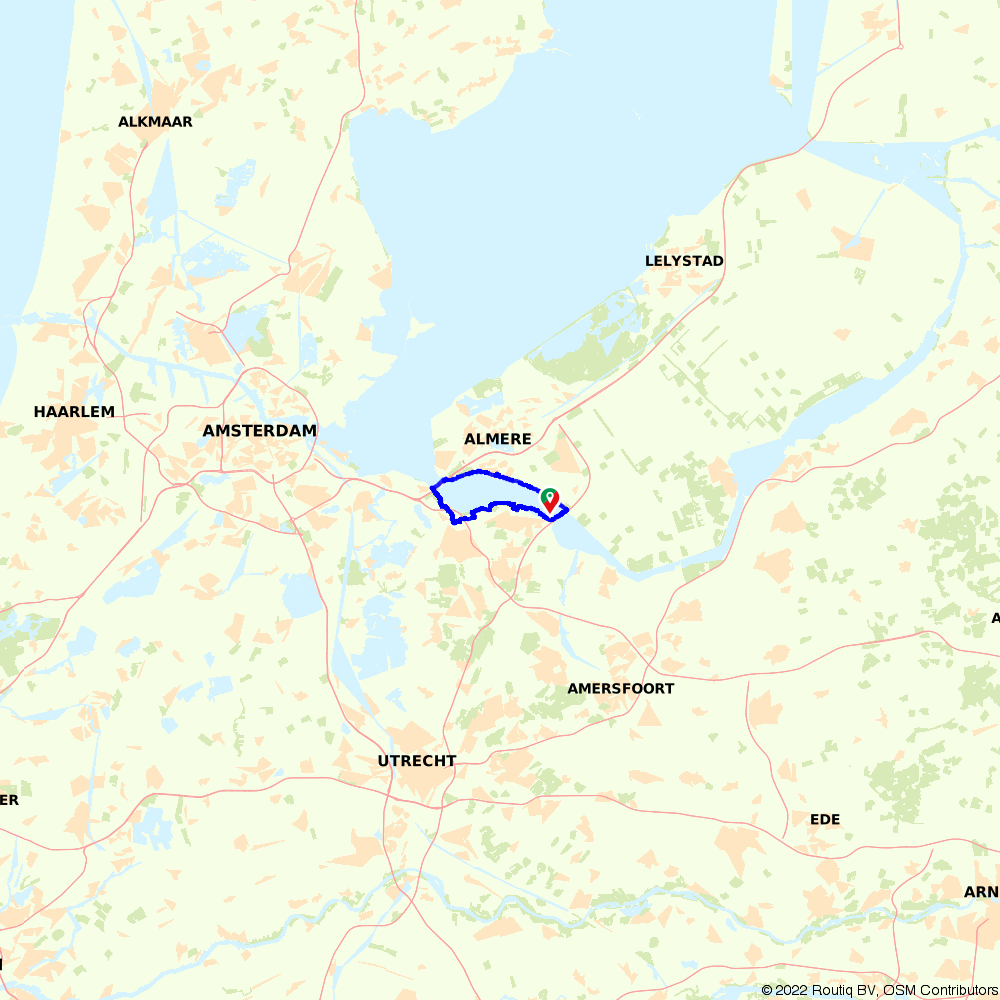 Korte Gooimeer Huizen-Almere-Huizen - Blaricum - Fietsroute | Route.nl