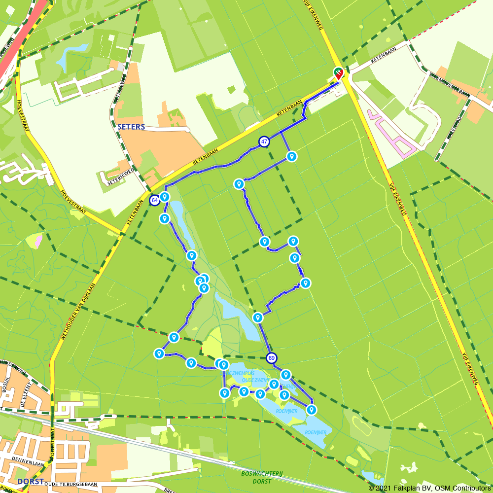 2585571 Boswachterij Dorst vanaf Bos en Co