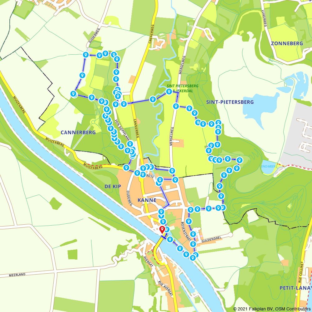 Walking route MA7 - Maastricht - Orange route Around Kanne - Riemst ...