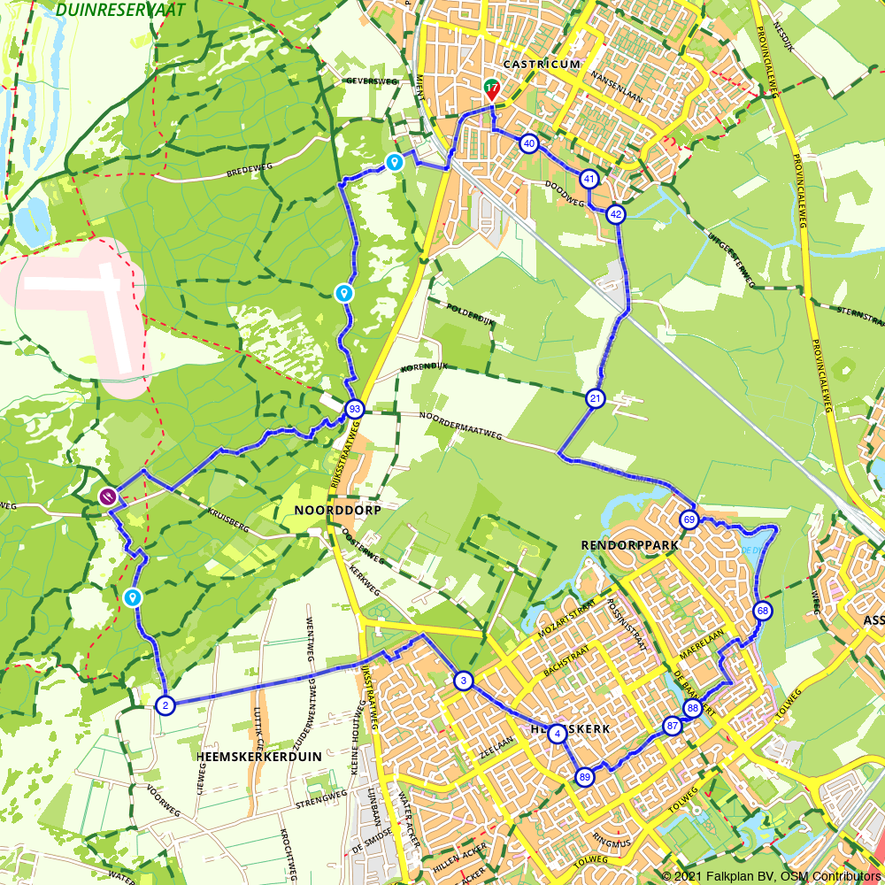 Tour of Castricum Heemskerk - Castricum - Hiking route | Route.nl