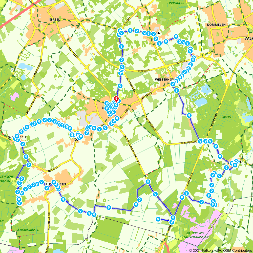 Bicycle route Image & Experience Bergeijk 2021 - Bergeijk - Cycling ...