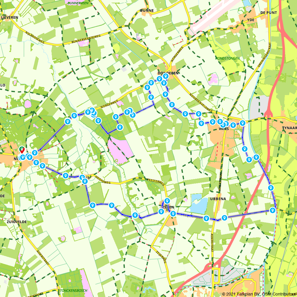 2622928 30km Starting place Norg route Zuidlaren
