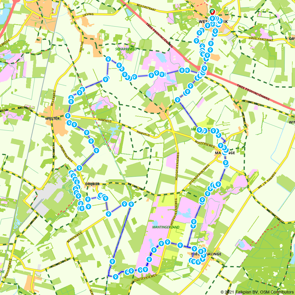 30 km starting place Westerbork 2021 - Midden-Drenthe - Cycling route ...