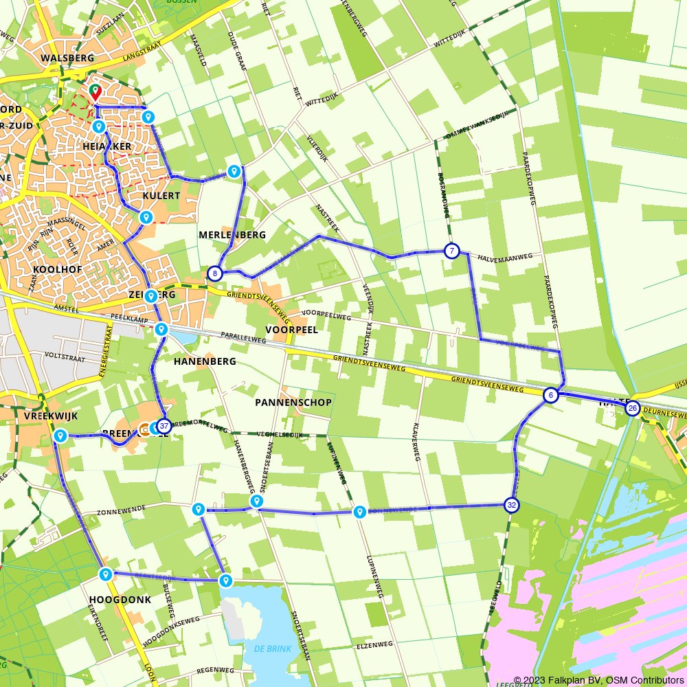 Over de Peelrandbreuk naar de Peel - Deurne - Fietsroute | Route.nl