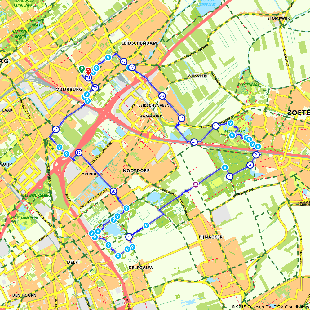 Shell route around Nootdorp - Leidschendam-Voorburg - Cycling route ...
