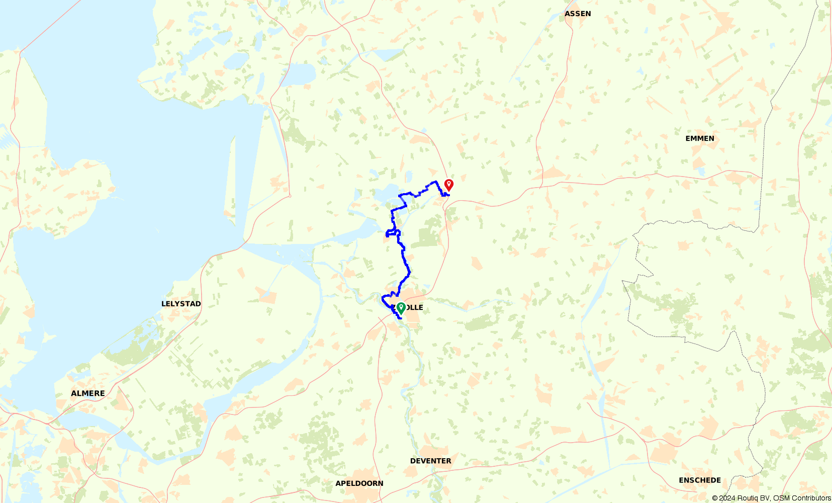 Zwolle-Meppel - Zwolle - Fietsroute | Route.nl