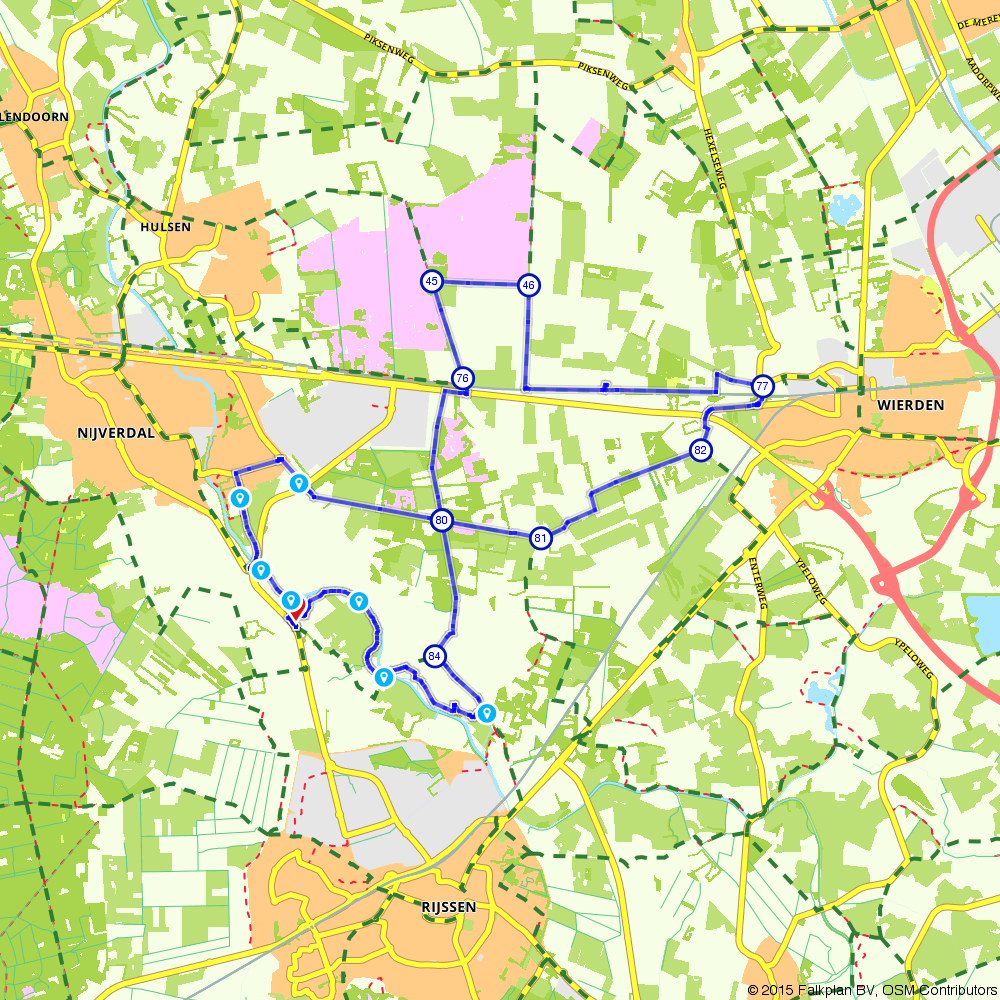 Nijverdal-Wierden-Notter-Nijverdal - Wierden - Cycling route | Route.nl