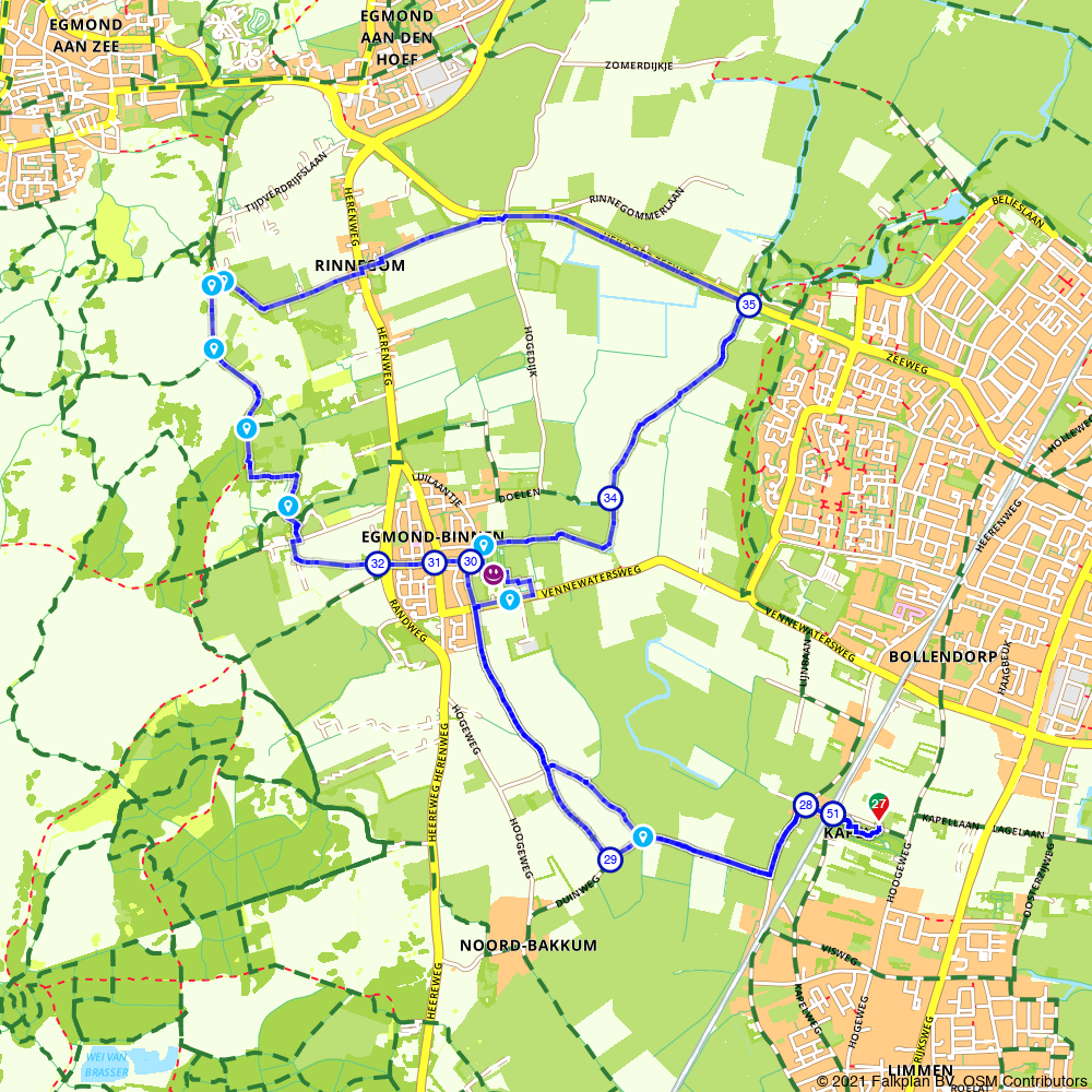 runxputje, abbey and monk's path - Heiloo - Hiking route | Route.nl