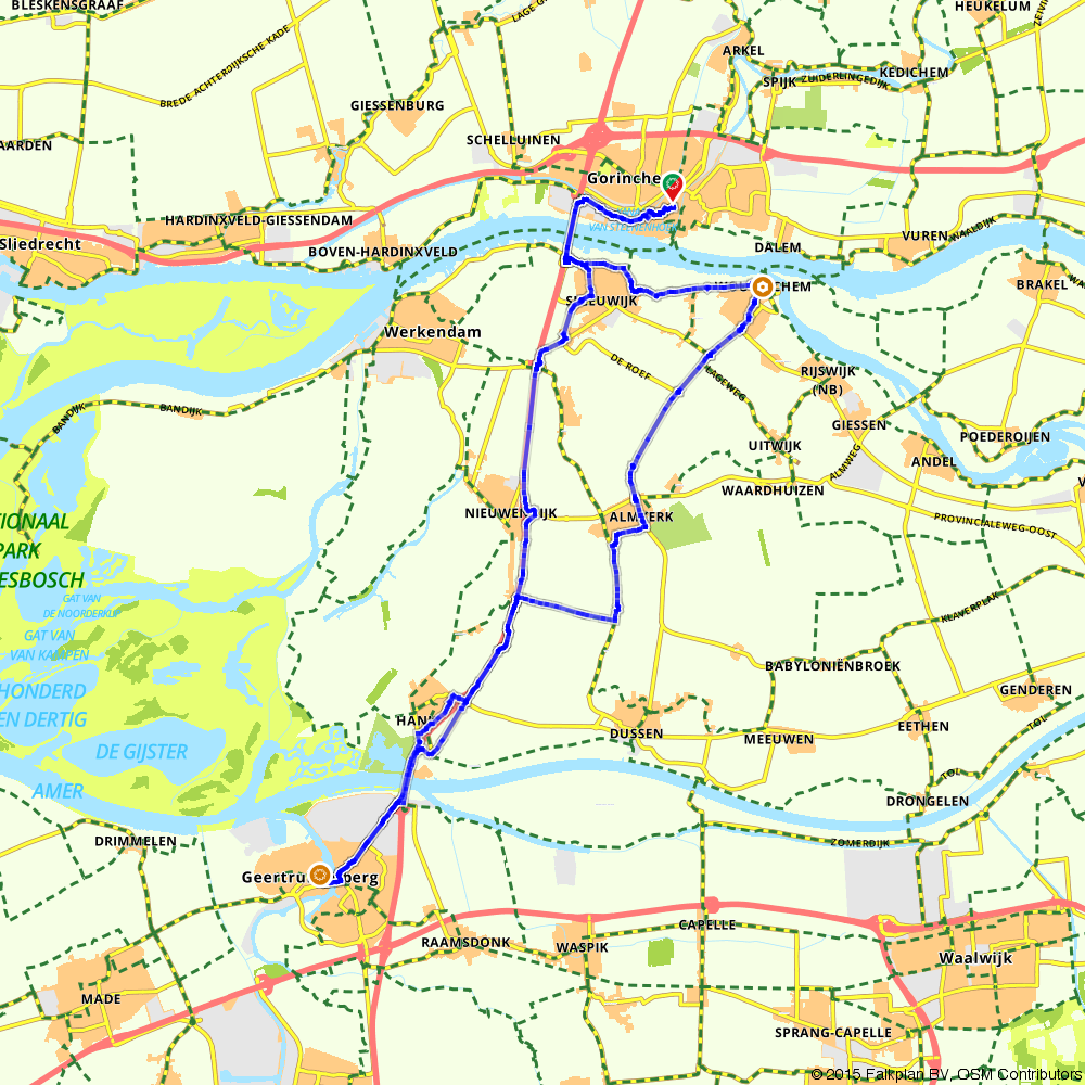 Fortified towns from G to G - Gorinchem - Cycling route | Route.nl