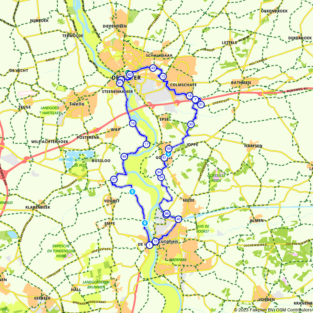 Tour of Bussloo and Voorst from Deventer - Deventer - Cycling route ...