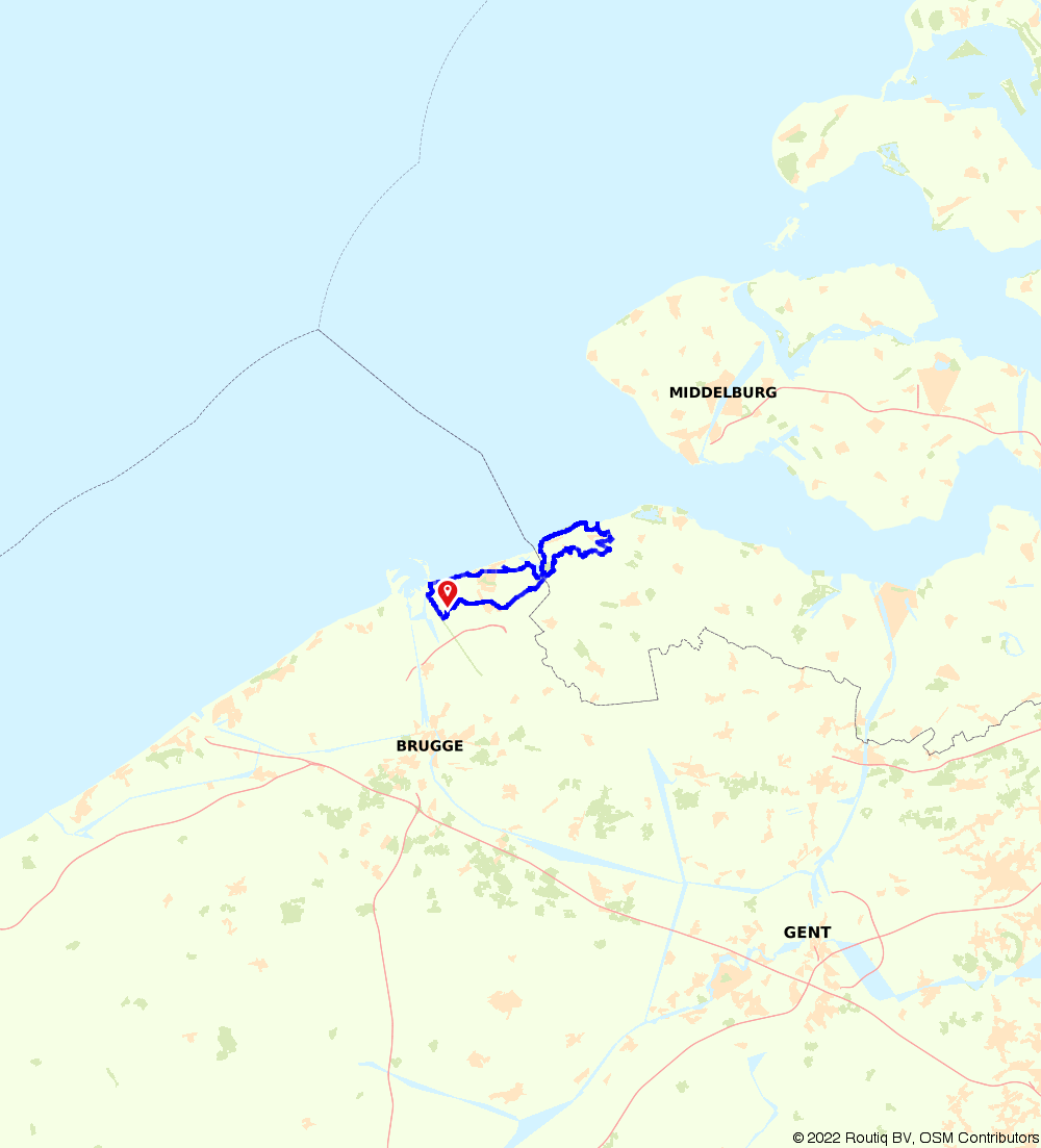Route through Knokke-Heist - Knokke-Heist - Cycling route | Route.nl