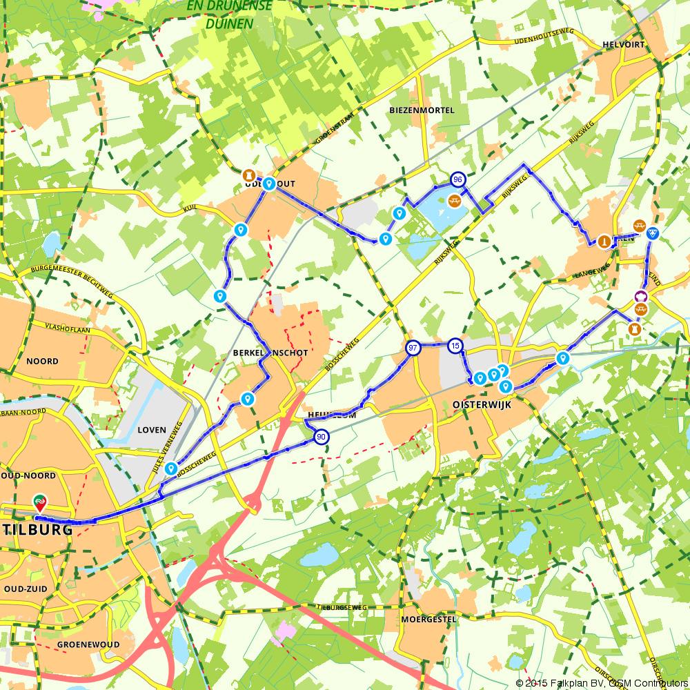 Around Tilburg 6: ENE (Udenhout, Leemkuilen, Haaren, Oisterwijk ...