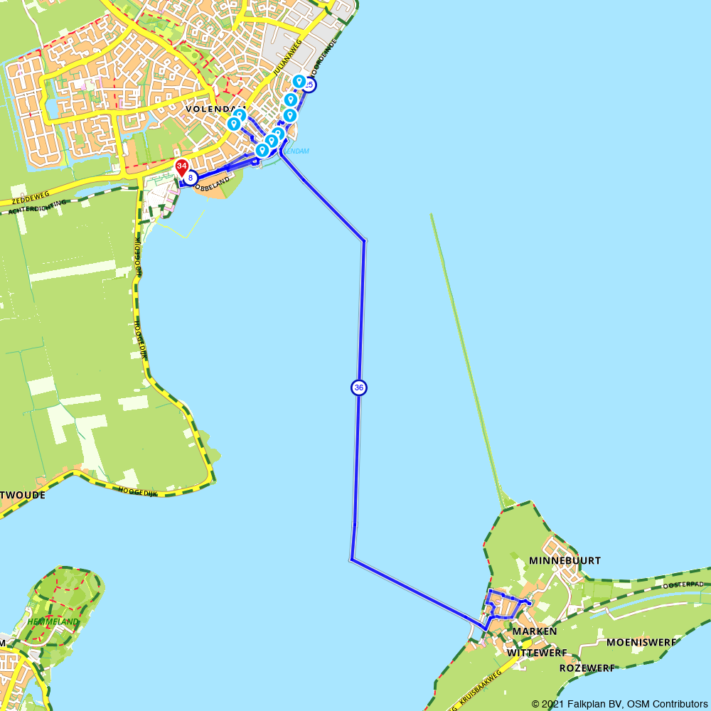 Walking route Volendam and Marken with ferry - Edam-Volendam - Hiking ...