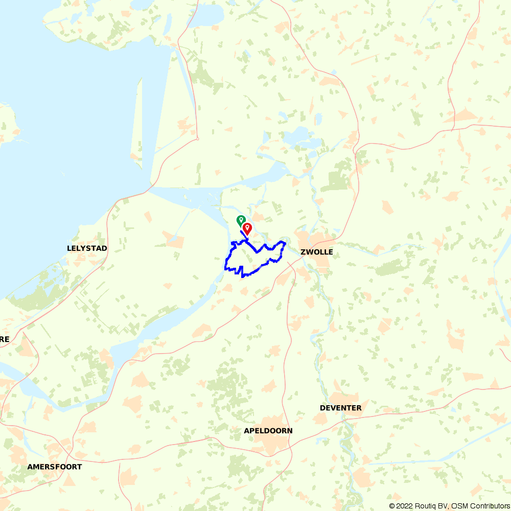 Kamperland - Kampen - Cycling route | Route.nl