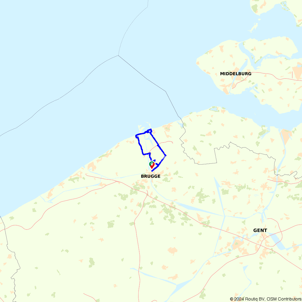 Bruges, Damme etc - Bruges - Cycling route | Route.nl