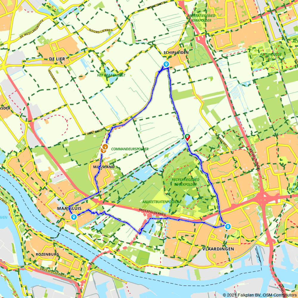 Walking route through Midden-Delfland windmill - Midden-Delfland ...