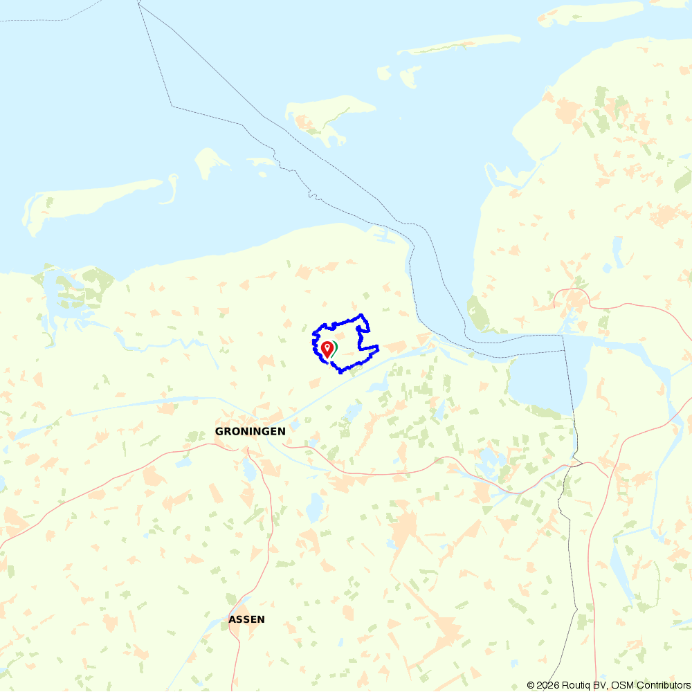 Rondje Loppersum - Groningen - Fietsroute | Route.nl