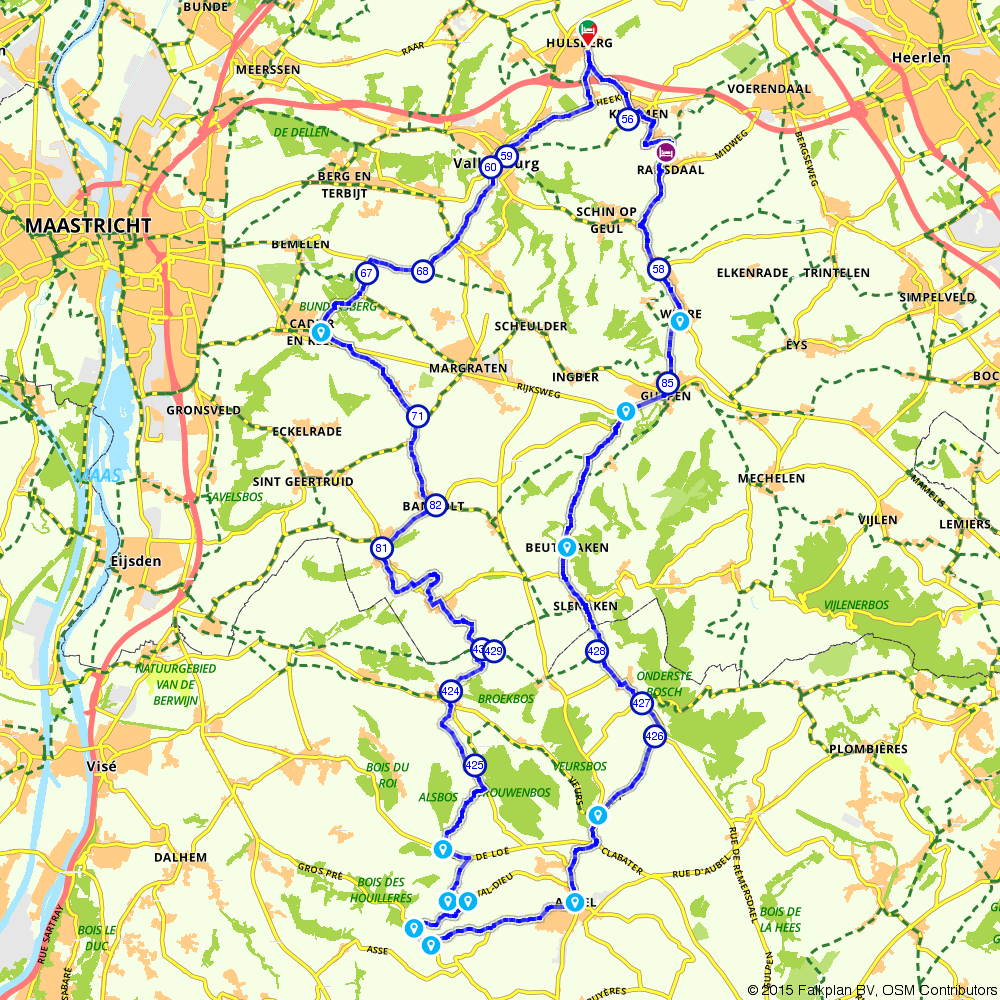 Val Dieu Monastery - Aubel - Hulsberg - Cycling route | Route.nl