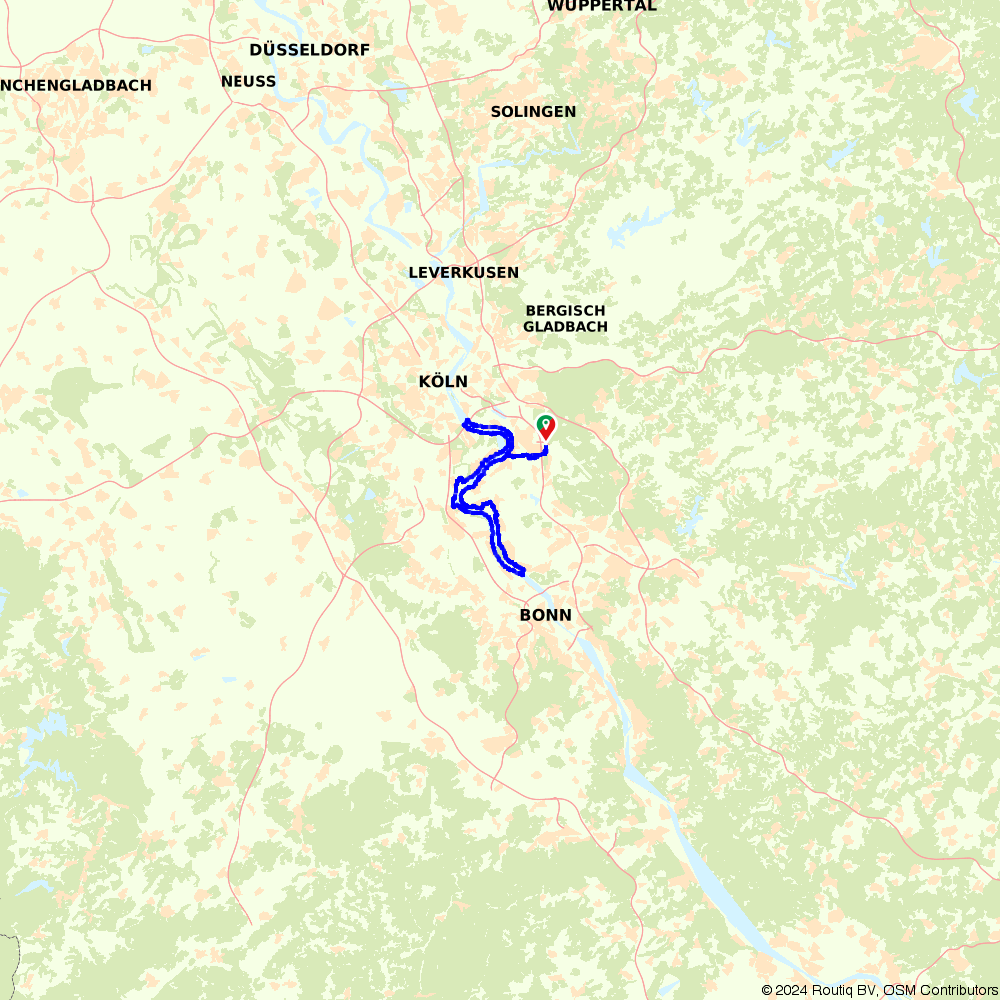 Porz-Cologne-Porz - Cologne - Cycling route | Route.nl