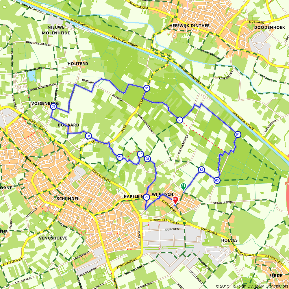 round Wijbosch-schijndel - Meierijstad - Hiking route | Route.nl