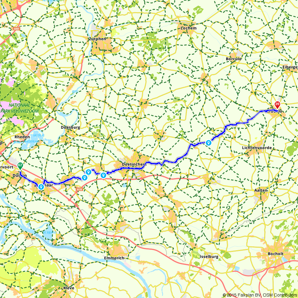 Route Duiven-Groenlo - Duiven - Cycling route | Route.nl