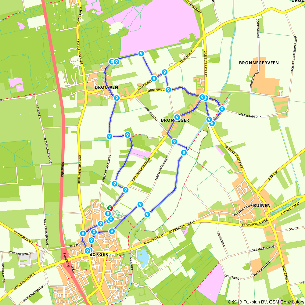 Mugwort path - Borger-Odoorn - Hiking route | Route.nl