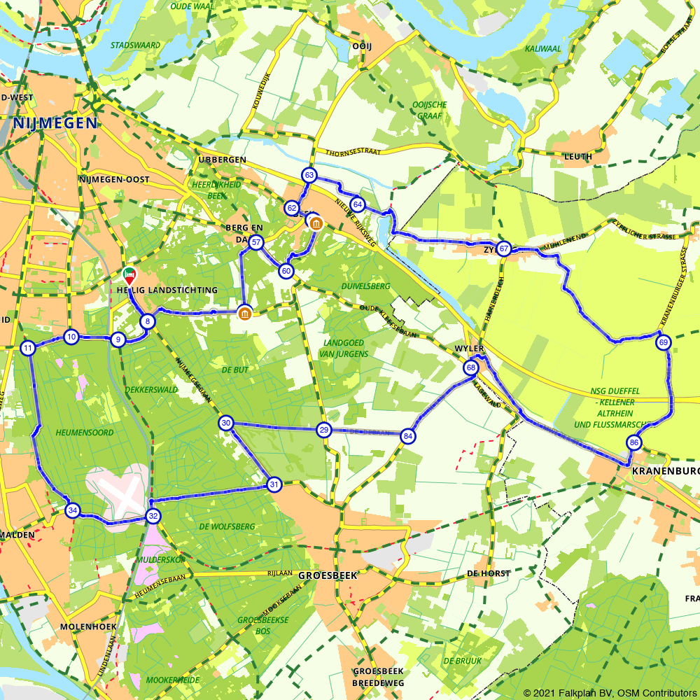 Discover the nature of Nijmegen - Nijmegen - Cycling route | Route.nl