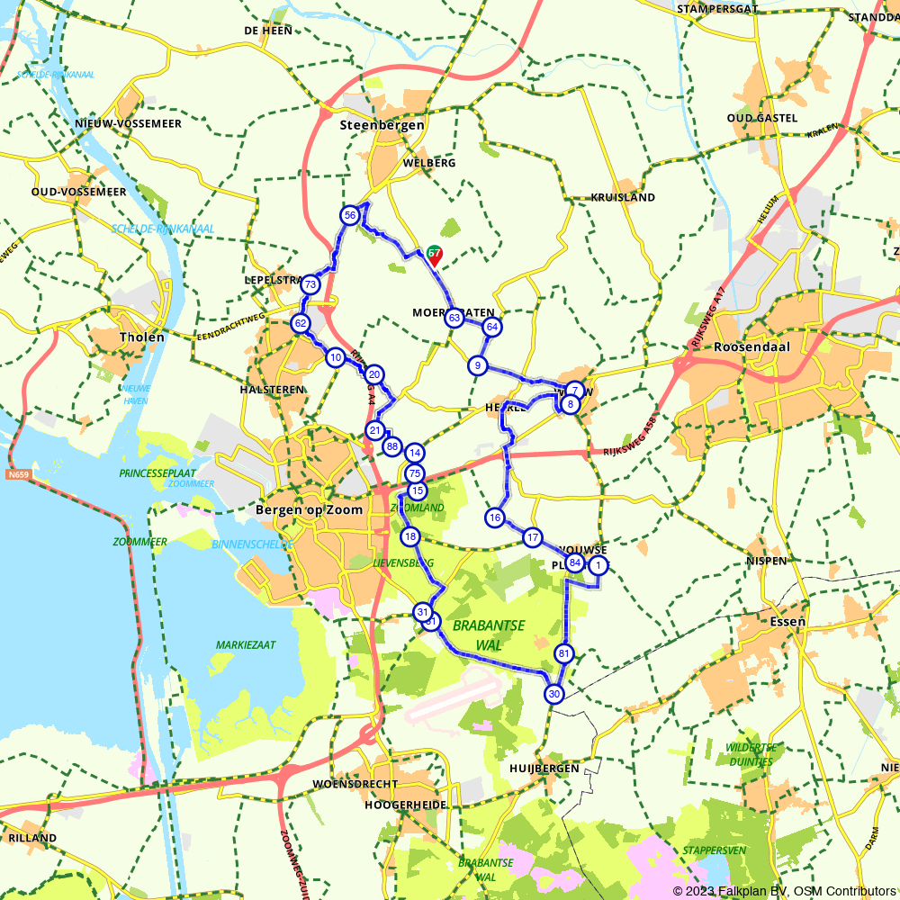 Rondje Brabantse Wal vanuit Steenbergen - Steenbergen - Fietsroute ...
