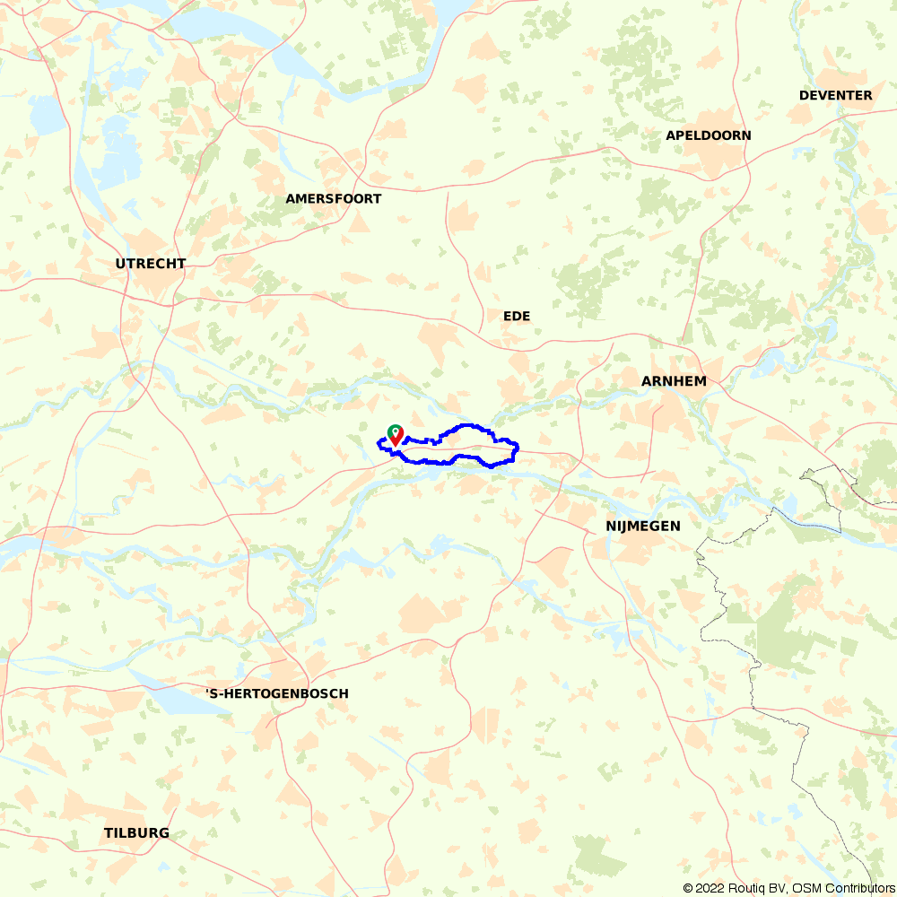 Betuwe route (Dodewaard) - Neder-Betuwe - Cycling route | Route.nl