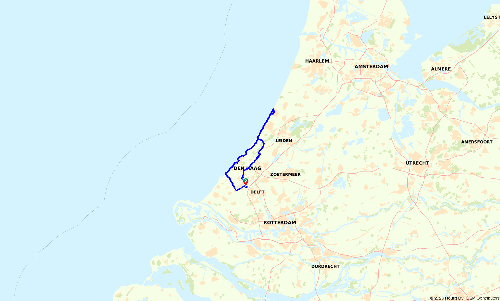 The Hague Noordwijk - The Hague - Cycling route | Route.nl