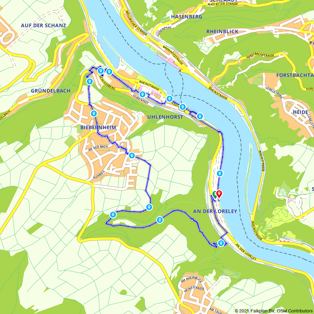 3071670 Long route above camping Loreley