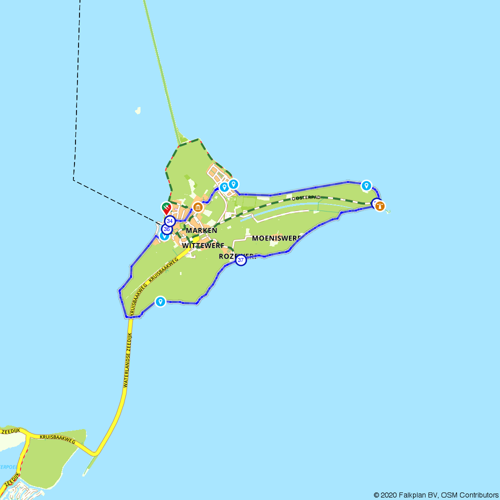 Walking around: Miniature country of Marken - Waterland - Hiking route ...