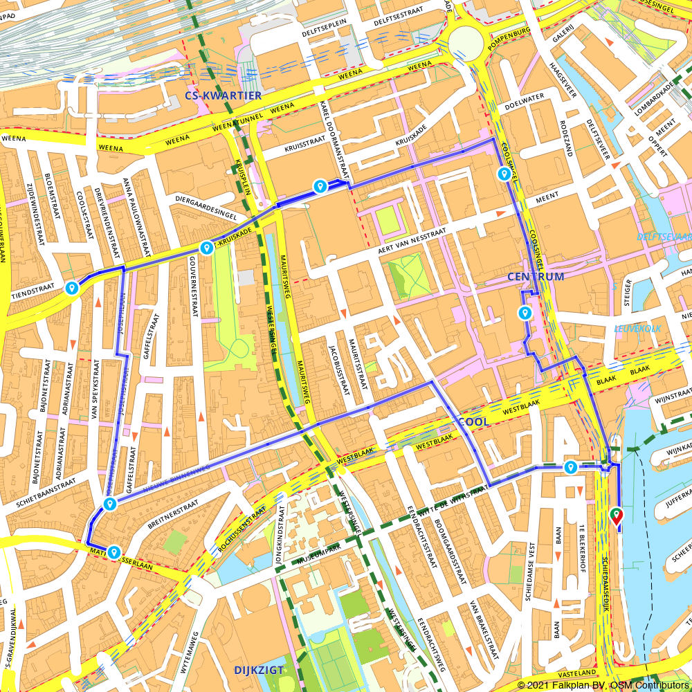 Walk of Fame Rotterdam - Rotterdam - Hiking route | Route.nl