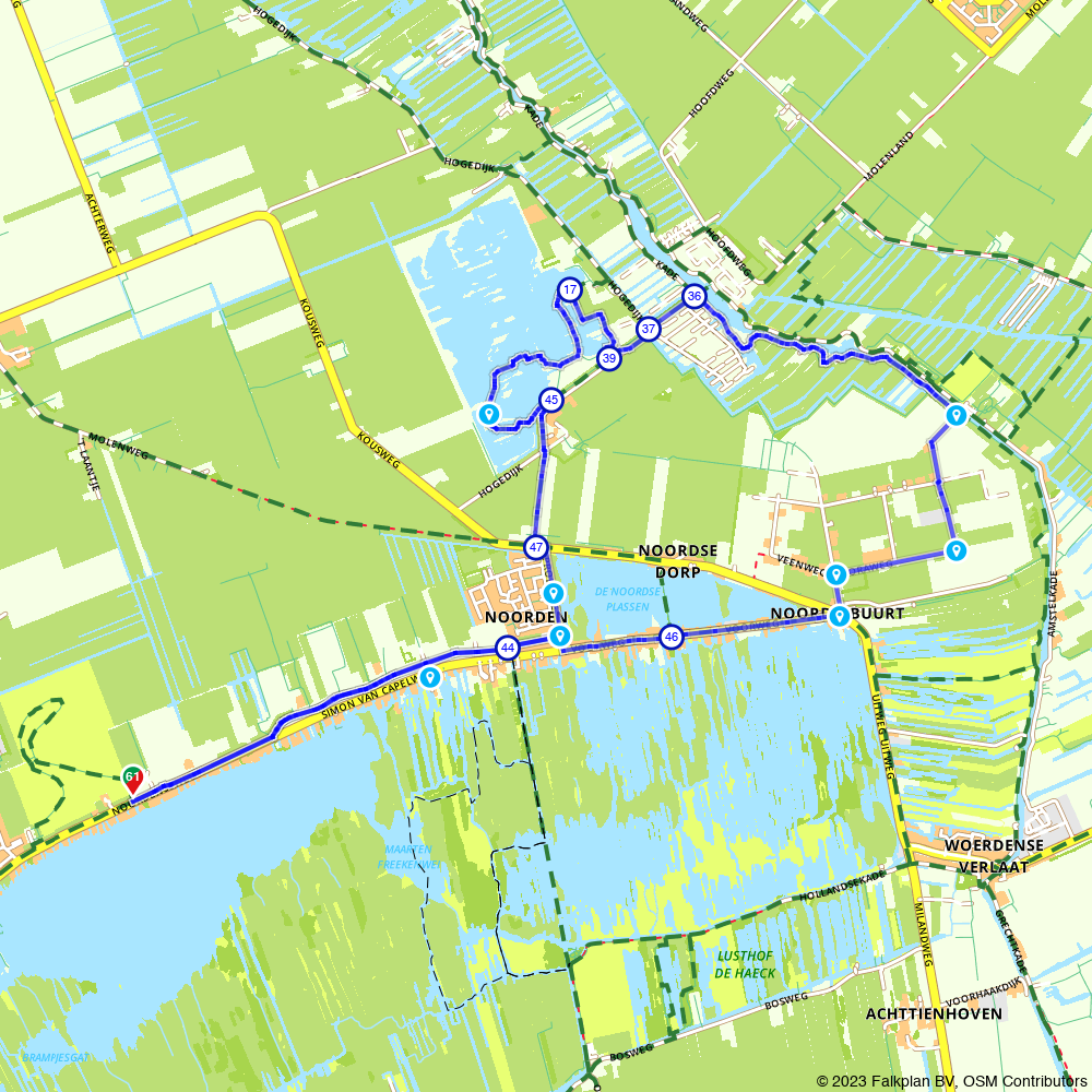 Walk Nieuwkoop and Groene Jonker - Nieuwkoop - Hiking route | Route.nl