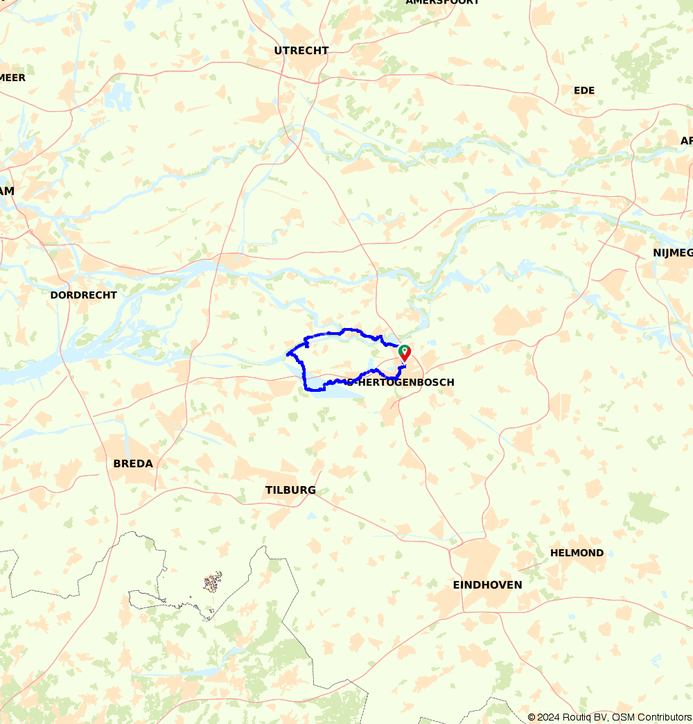 Tour west of Den Bosch - 's-Hertogenbosch - Cycling route | Route.nl