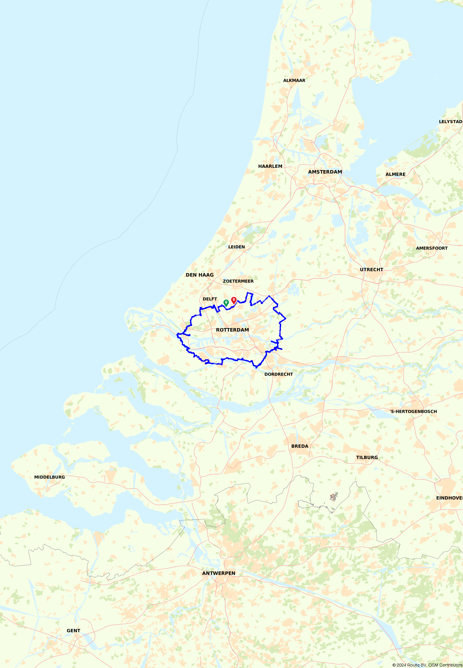 Tour Rotterdam - Rotterdam - Cycling route | Route.nl