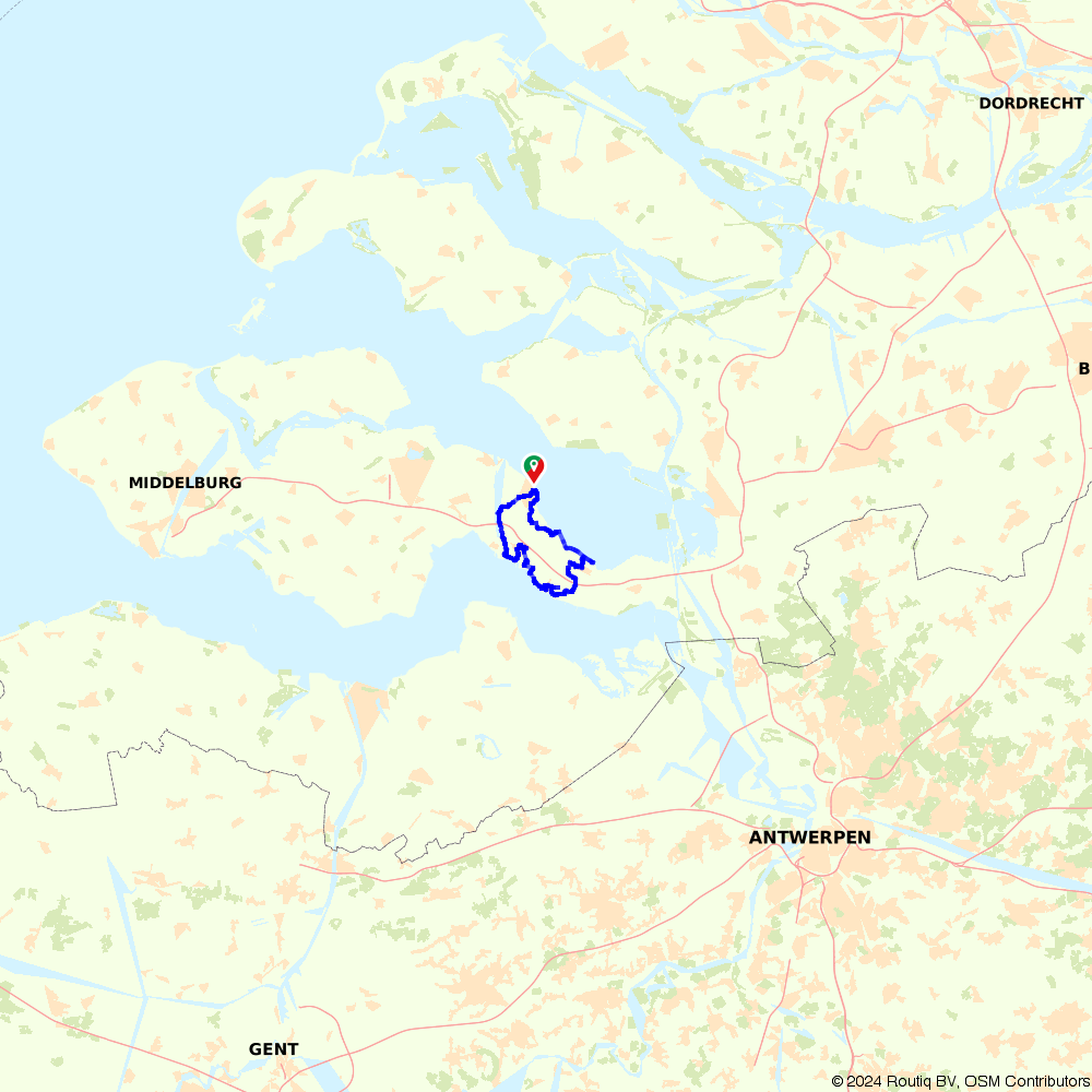 Tour of the Eastern and Western Scheldt - Reimerswaal - Cycling route ...