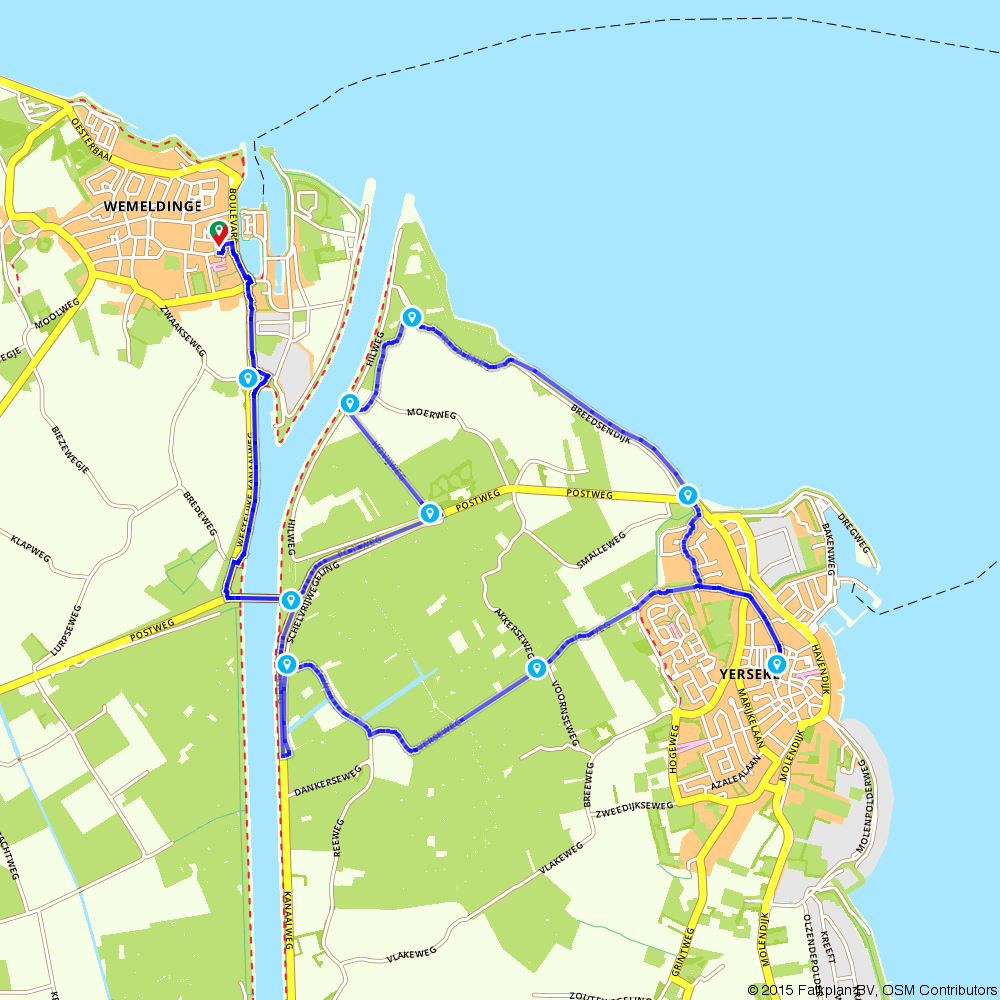 Tour yerseke - Kapelle - Hiking route | Route.nl