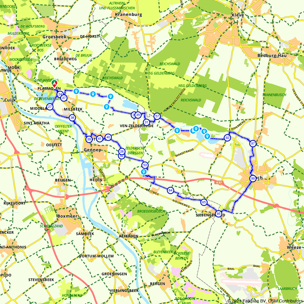 Gosh - Mook en Middelaar - Cycling route | Route.nl